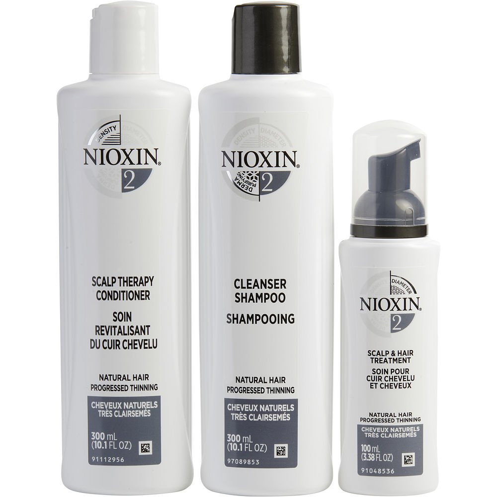 NIOXIN by Nioxin SET-3 PIECE MAINTENANCE KIT SYSTEM 2 WITH CLEANSER 10 ...